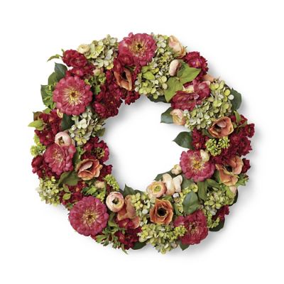 Valencia Mixed Floral Wreath | Frontgate