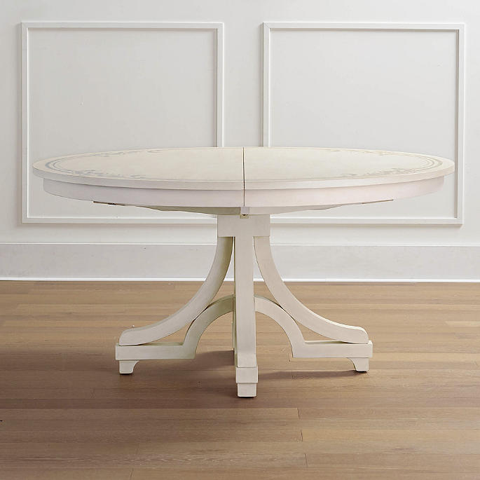 Porto Expandable Round Dining Table | Frontgate Porto Expandable Round Dining Table | Frontgate