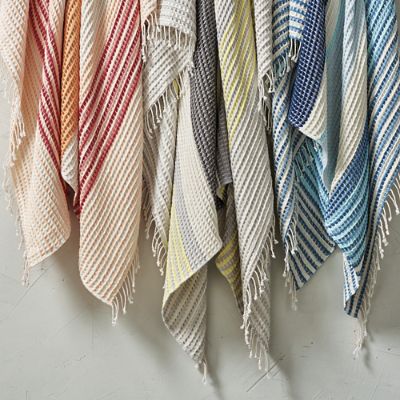 Waffle Fringe Throw | Frontgate