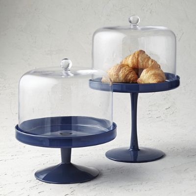 Colette Glass Cake Stand with Cloche & Complementary Serving Pieces