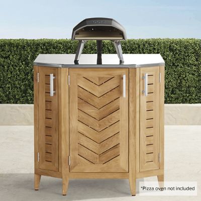 Westport Outdoor Kitchen in Natural Teak | Frontgate