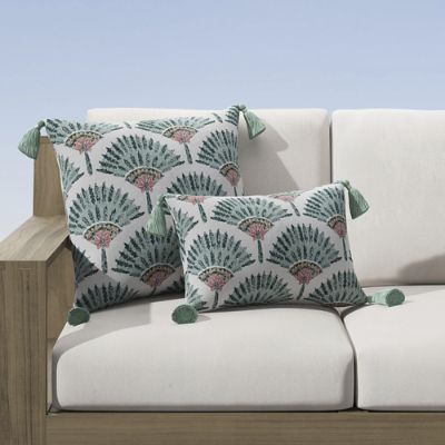 Myrtle Deco Fan Indoor/Outdoor Pillow | Frontgate