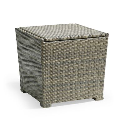 Tapered Wicker Storage Cube in Gray | Frontgate