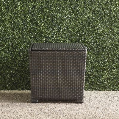 Tapered Wicker Storage Cube for Cushions & Pool Accessories with UV ...
