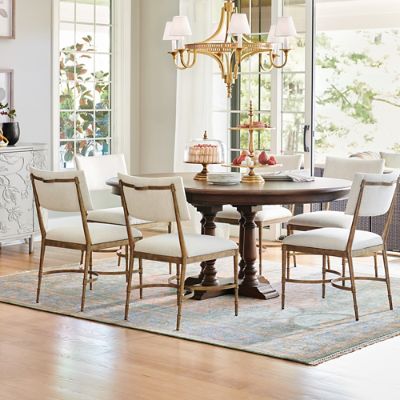 Nicola Round Expandable Dining Table | Frontgate