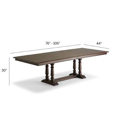 Nicola Expandable Dining Table with Mahogany Craftsmanship & Inlay Detail