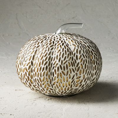 Mosaic Almond Glass Pumpkin | Frontgate