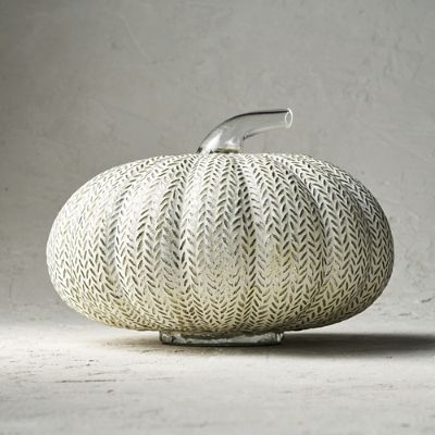 Mosaic Herringbone Glass Pumpkin | Frontgate