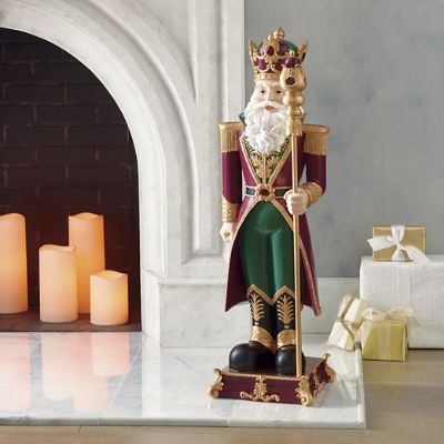 Imperial Santa with Staff Figure | Frontgate