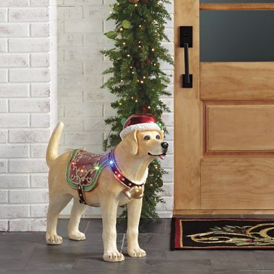 LED Motion-activated Yellow Labrador | Frontgate