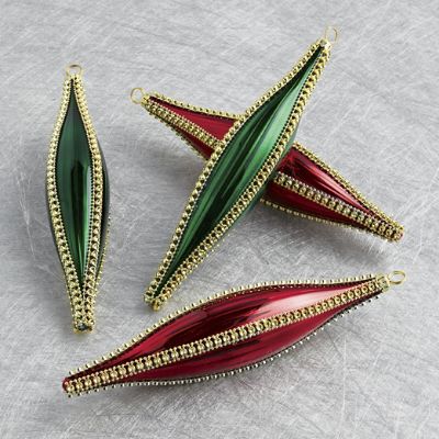 Four-piece Beaded Edge Glass Finial Set | Frontgate