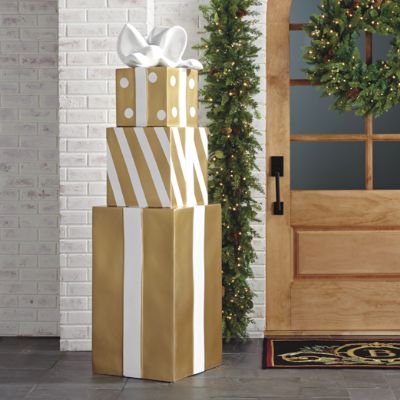 Stacking Presents with Bow | Frontgate