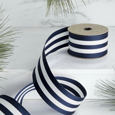 Stripe Navy Ribbon | Frontgate