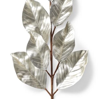 Metallic Magnolia Leaf Stem, Set of Six | Frontgate