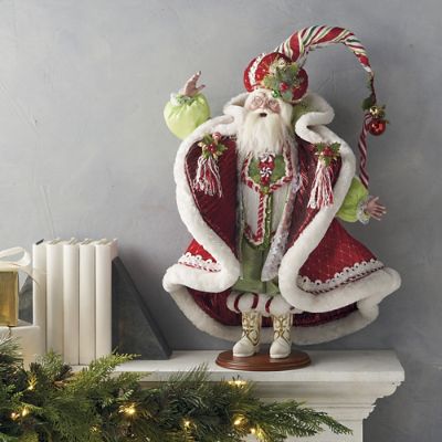 Mark Roberts Candy Cane Santa | Frontgate