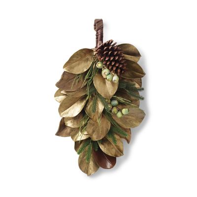 Metallic Magnolia Chairback Swags, Set of Two | Frontgate