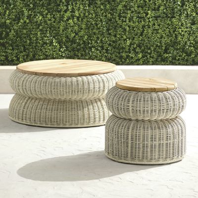 Alma Wicker Storage Coffee Table | Frontgate