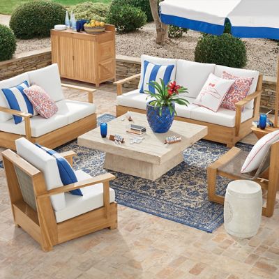 Marella Teak Sofa Frontgate