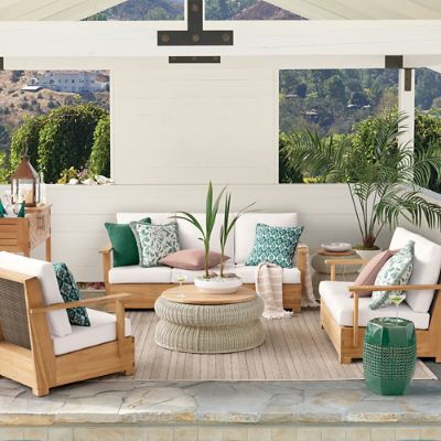 Marella 3 pc. Teak Sofa Set
