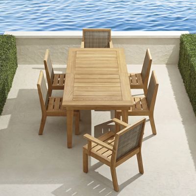 Marella 7-pc. Teak Dining Set | Frontgate