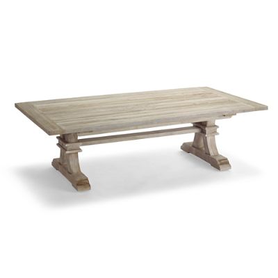 Teak Farmhouse Rectangular Coffee Table in Weathered | Frontgate