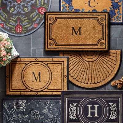 Conrad Monogrammed Coco Door Mat | Frontgate