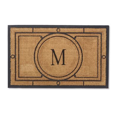 Conrad Monogrammed Coco Door Mat Frontgate