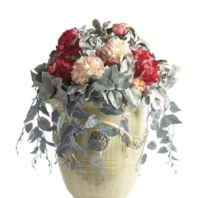 Peony and Lamb's Ear Urn Filler | Frontgate