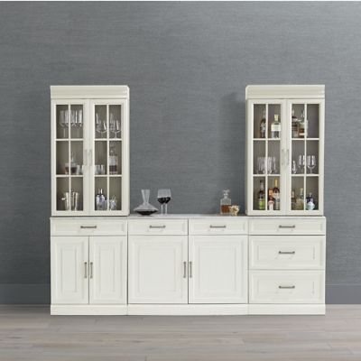 Hunter 5-Piece Modular Set in Blanca with Carrara Marble Top & LED Lighting