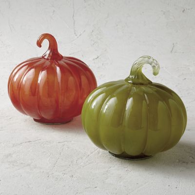 Opaque Glass Pumpkin Collection | Frontgate