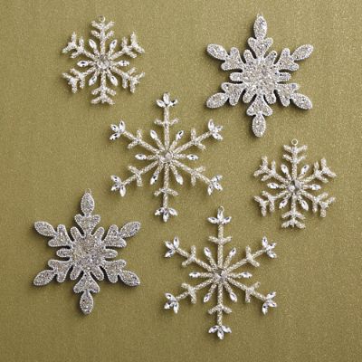 Snowflake Ornaments Set Of Six Frontgate