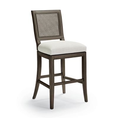 Georgia Cane Square Swivel Bar & Counter Stool | Frontgate