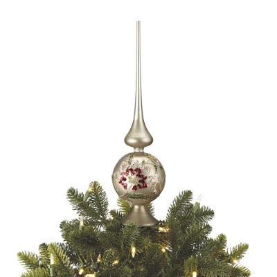 Champagne Toast Glass Tree Topper | Frontgate