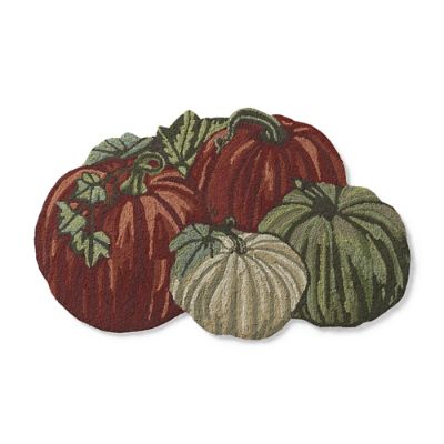Shaped Pumpkin Door Mat with UV Protection & Weather-Resistant Material