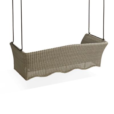 Adaline Hanging Bench in Dove Finish | Frontgate
