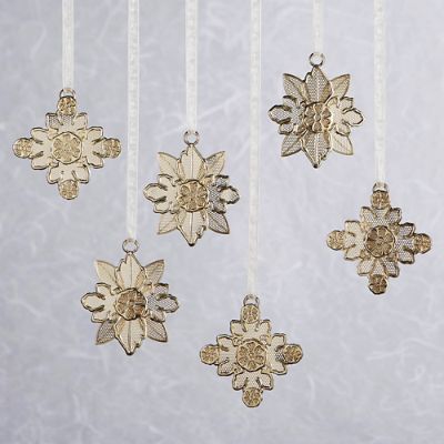 Regal Filigree Floral Ornaments. Set of Six | Frontgate