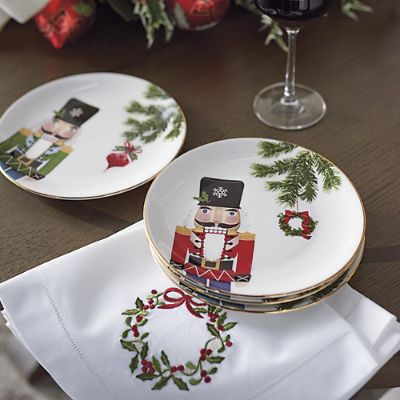 Nutcracker Side Plates, Set of Four | Frontgate