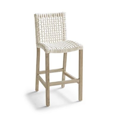 Isola Teak Bar Stool in Weathered Finish | Frontgate