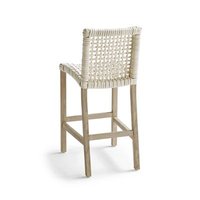 Isola Teak Bar Stool in Weathered Finish | Frontgate