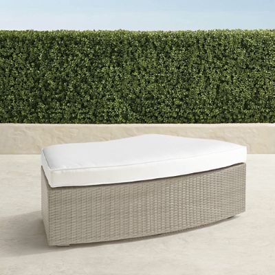 Pasadena II Curved Ottoman with Quick Dry Cushion Rust Resistant Frame