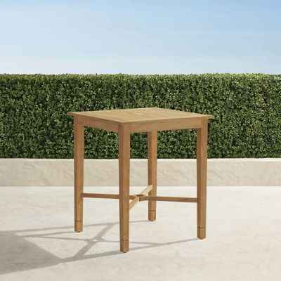 Classic 36" Teak Square Bar Table in Natural Finish | Frontgate