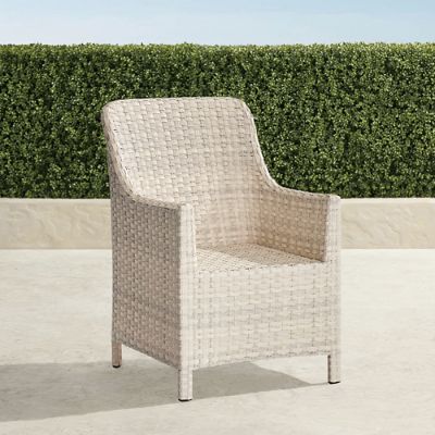Ashby Dining Arm Chairs in Shell Wicker, Set of Two with All-Weather ...