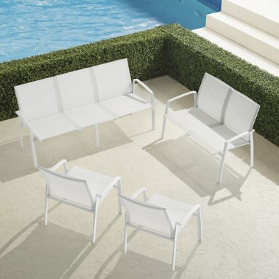Frontgate Resort Collection™ Newport 4-pc. Aluminum Sofa Set in Matte ...