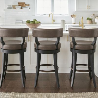 Aiken Low Back Swivel Bar Counter Stool Frontgate