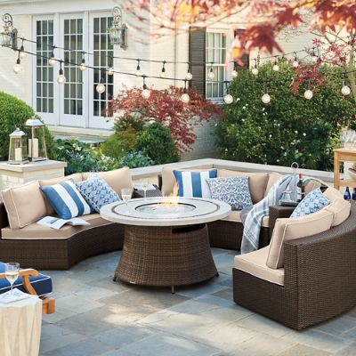Pasadena II 5 pc. Modular Sofa Set in Bronze Wicker