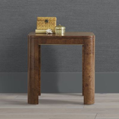 Brando Coffee & Side Table Set with Brass Accents & Mappa Burl Veneer