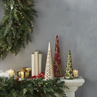 Yuletide Greetings Glass Tree Trio Set | Frontgate