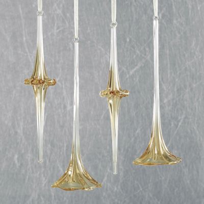 Fluted Mouth-Blown Finials, Set of Four | Frontgate
