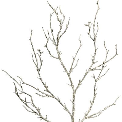 Glitter Twig Sprays Set of Six with Sparkling Silver & Bendable ...