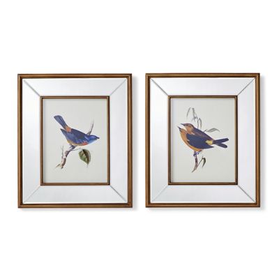 New York Botanical Garden Bird Mirror Art, Set of Two | Frontgate